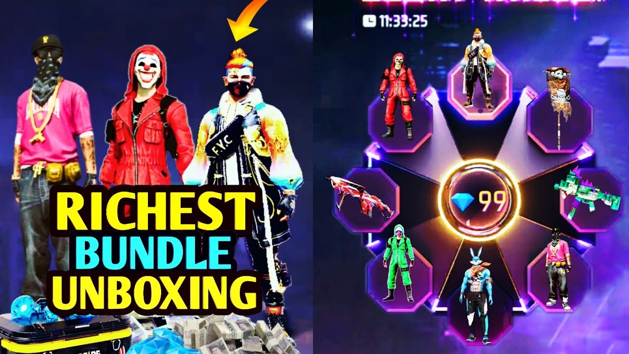 OPENING RARE BUNDLE (UNBOXING) IN FREE FIRE MAX || ANUPAM FF - YouTube
