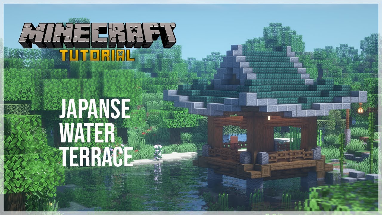 How To Build a Japanese Water Terrace [Minecraft Tutorial] - YouTube
