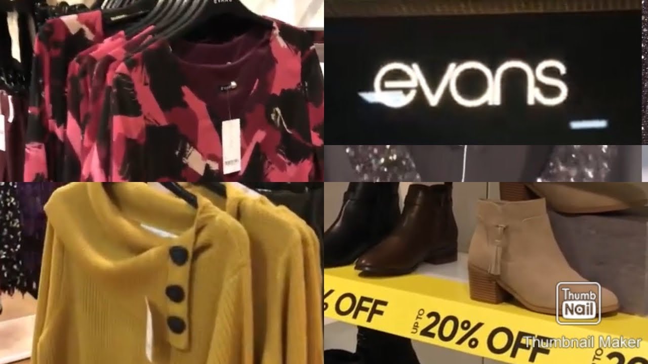 Evans women clothing shoes jacket coat jewellery shop tour plus size ...