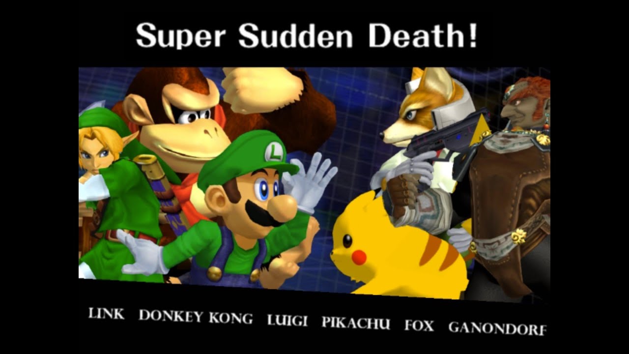 Super Smash Bros. Melee: Super Sudden Death 6 PLAYER BATTLE (Custom ...