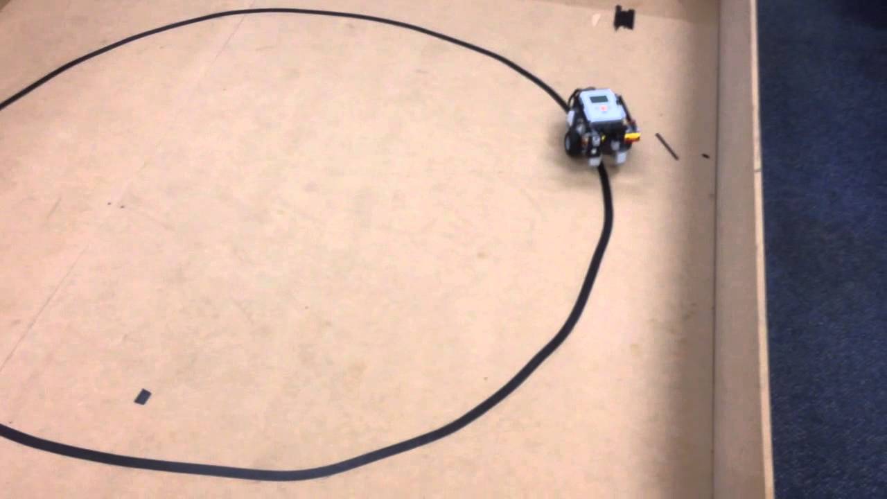 NXT robot line follower fast algorithm - YouTube