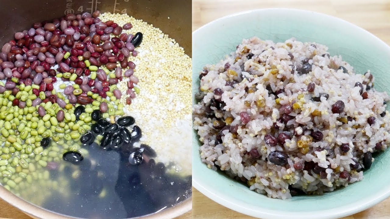 오곡밥 ( Five grain rice ) - YouTube