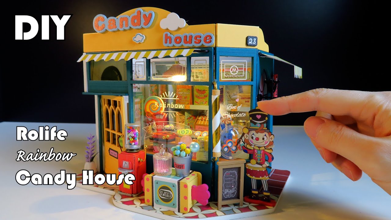 DIY Miniature Dollhouse Kit/Rolife/Rainbow Candy House/레인보우 캔디하우스 ...