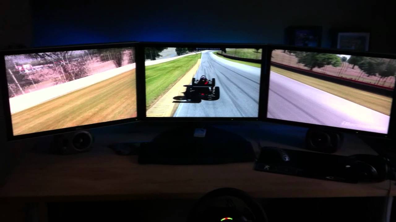 Iracing triple screen monitor setup with Ikea's light strip - YouTube
