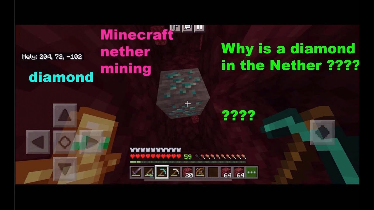 why there is a diamond in the nether? - YouTube