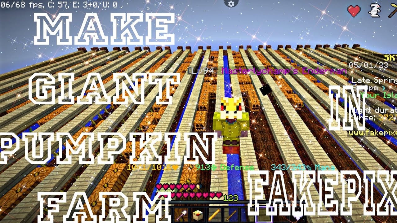 #fakepixel ep 5 || make pumpkin farm || how to get builder wand in fakepixel - YouTube