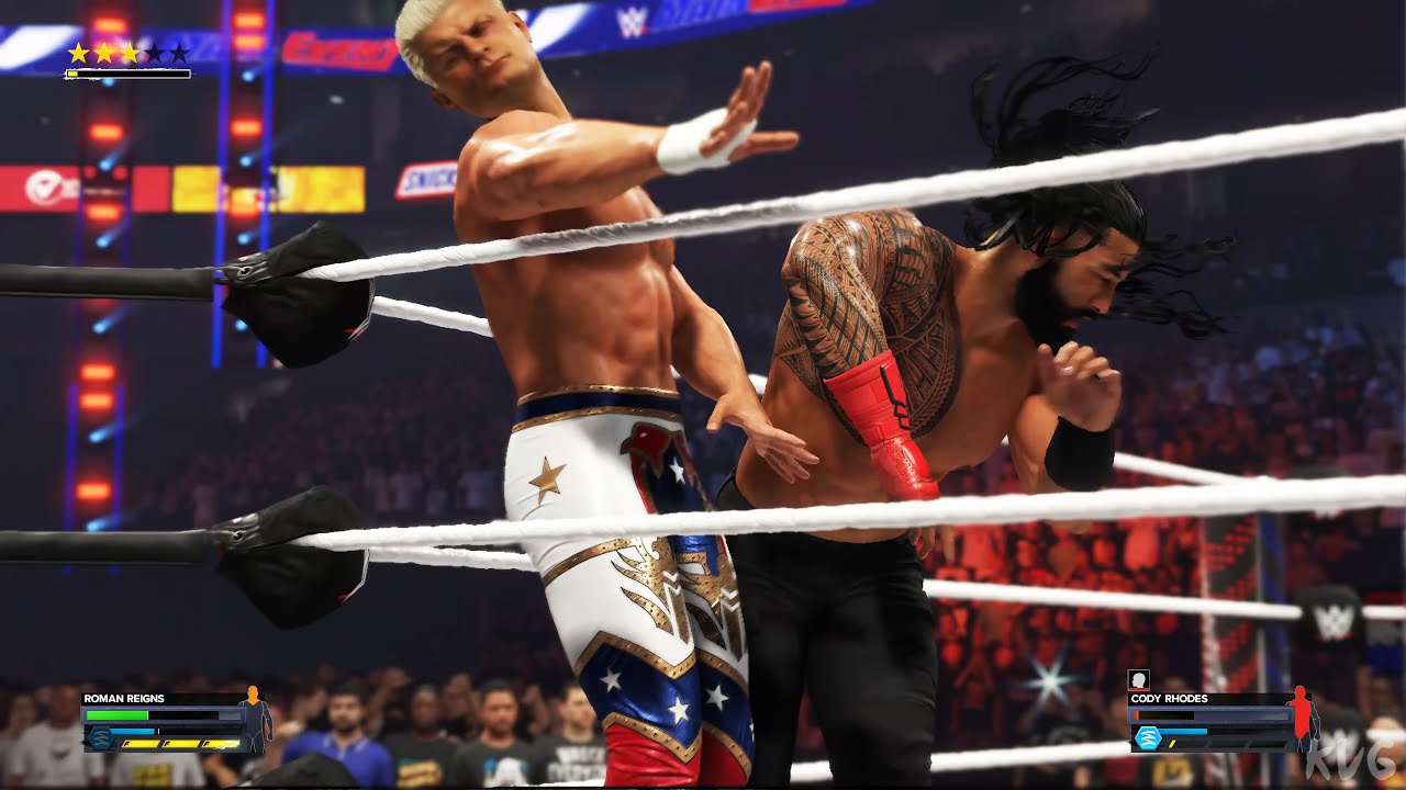 WWE 2K24 - Roman Reigns vs Cody Rhodes - Gameplay (PS5 UHD) [4K60FPS ...