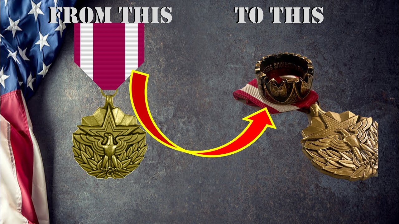 Military Meritorious Service Medal Made Into A Ring - YouTube