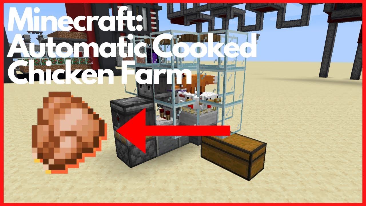 Minecraft 1.16+ Automatic Cooked Chicken Farm - YouTube