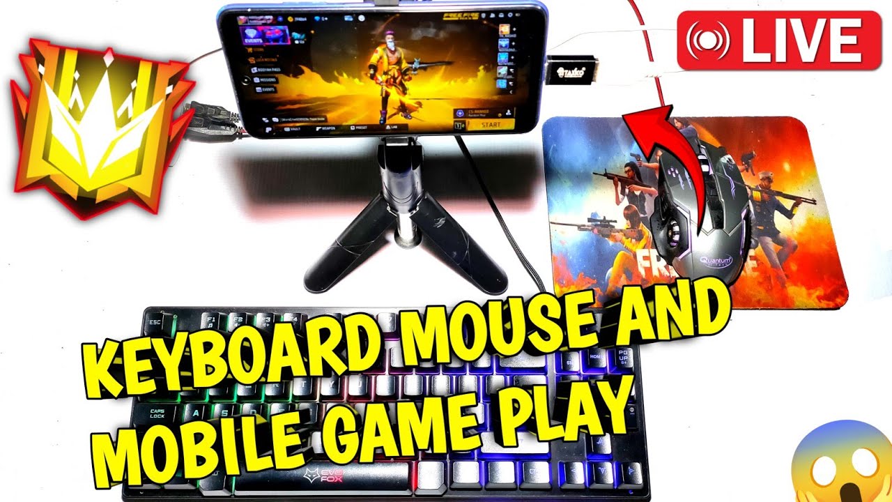 GG mouse pro live gameplay keyboard and mouse in mobile - YouTube