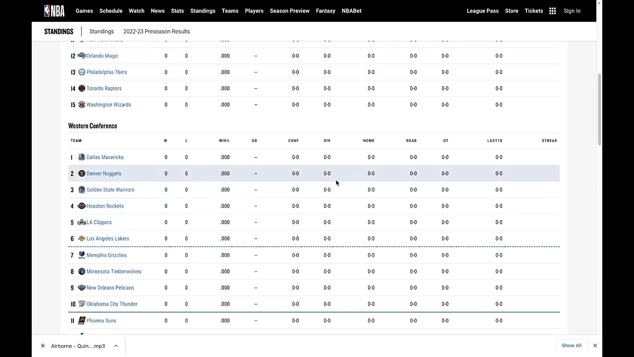 NBA 2022-2023: Formato y Fixture fecha 1 - YouTube