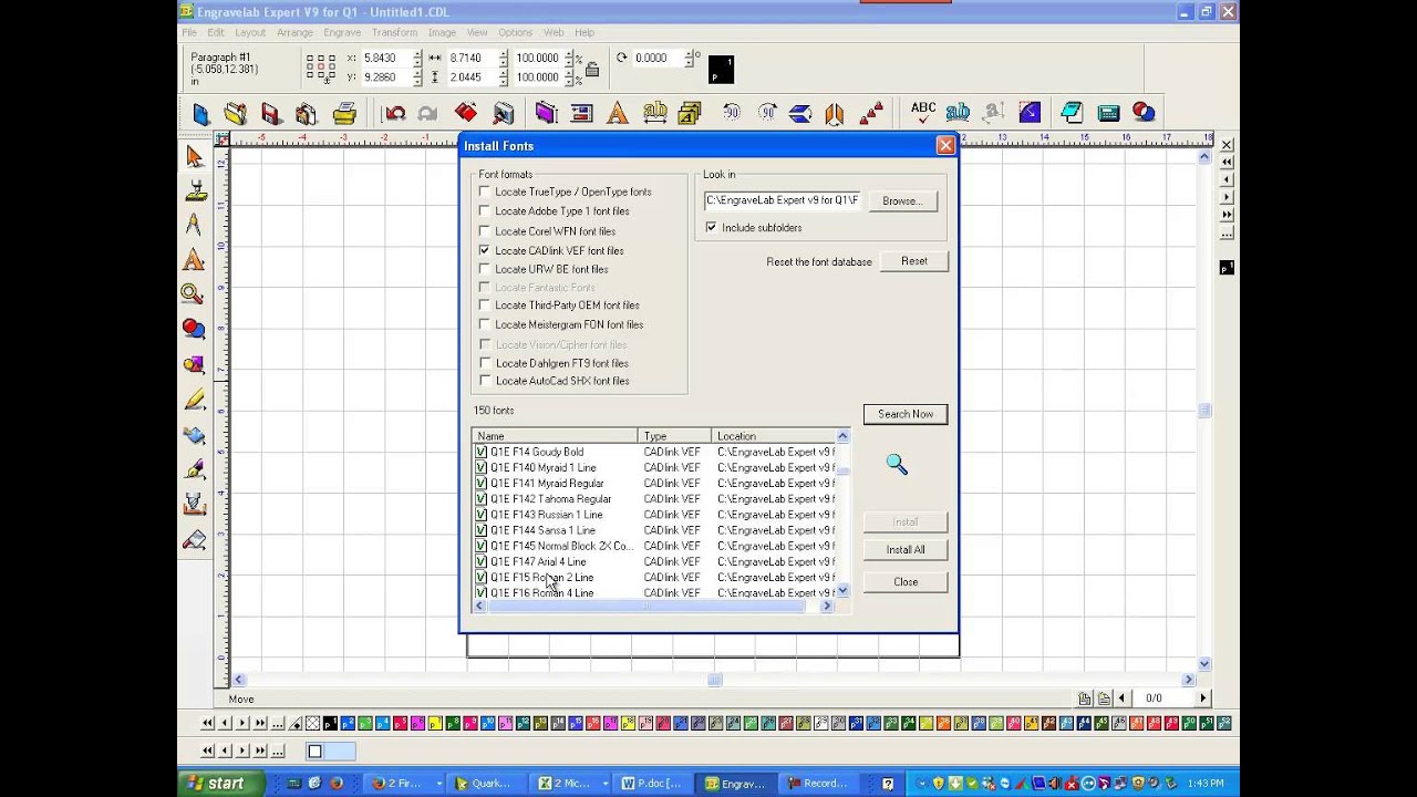Adding a new vef font to engravelab and specific group EngraveLab ...
