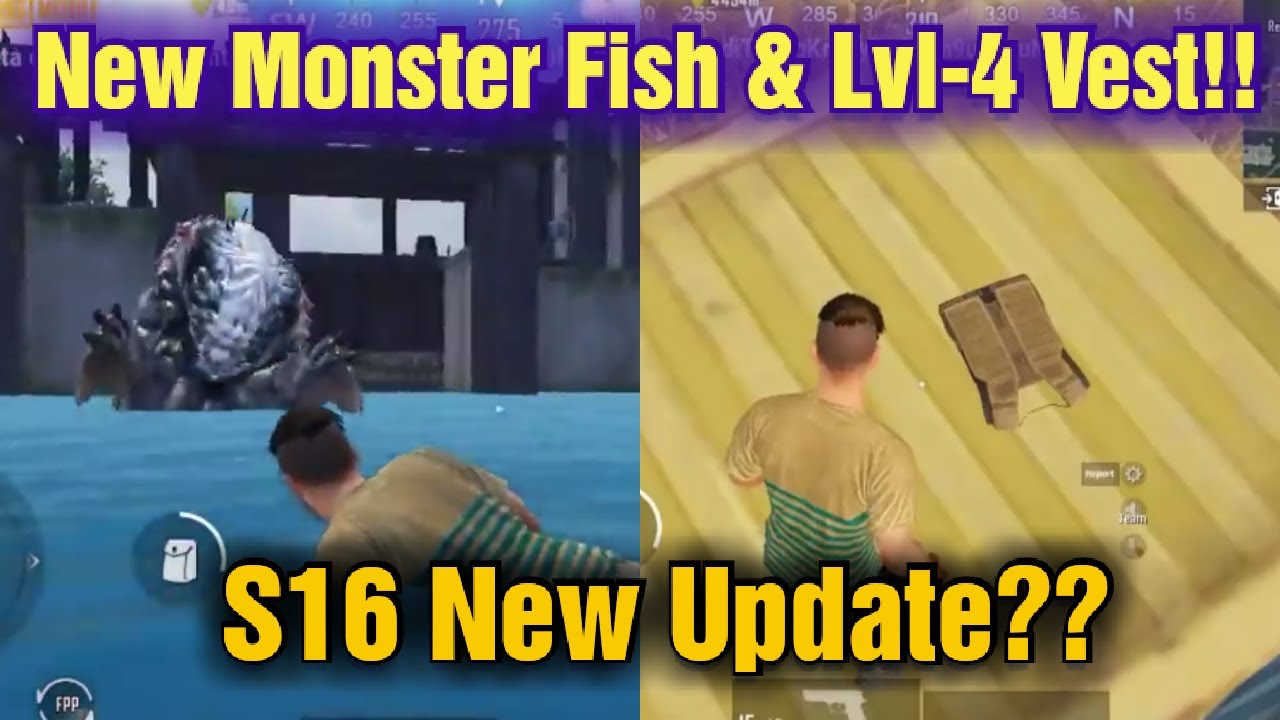 PUBG Mobile New Monster Fish And Lvl-4 Vest😲 | New Update PUBG Mobile ...