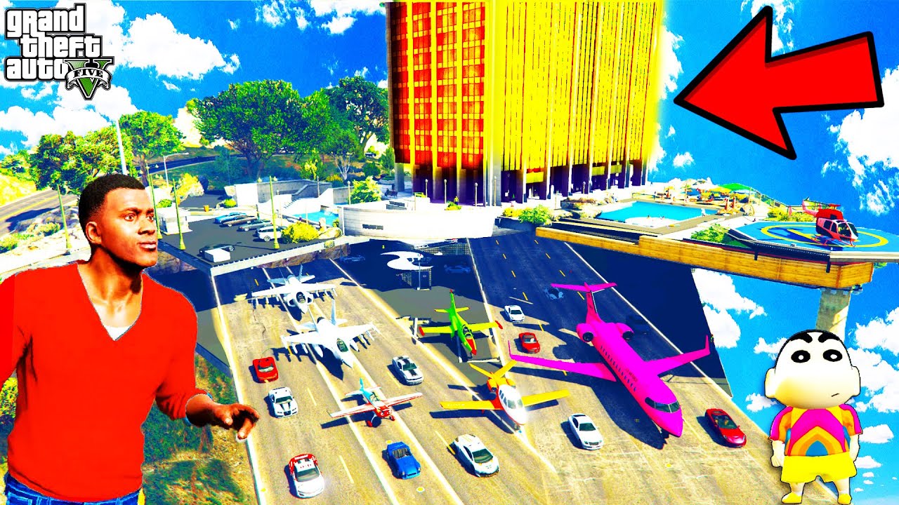 Franklin Upgrading NEW LUXURY SECRET HOUSE in GTA 5 | SHINCHAN and CHOP ...