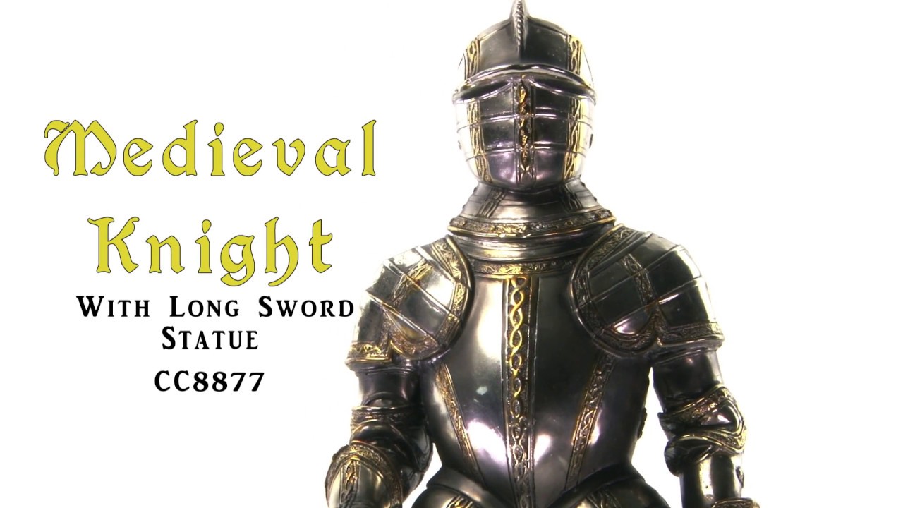 CC8877 Medieval Knight with Long Sword Statue from Medieval ...