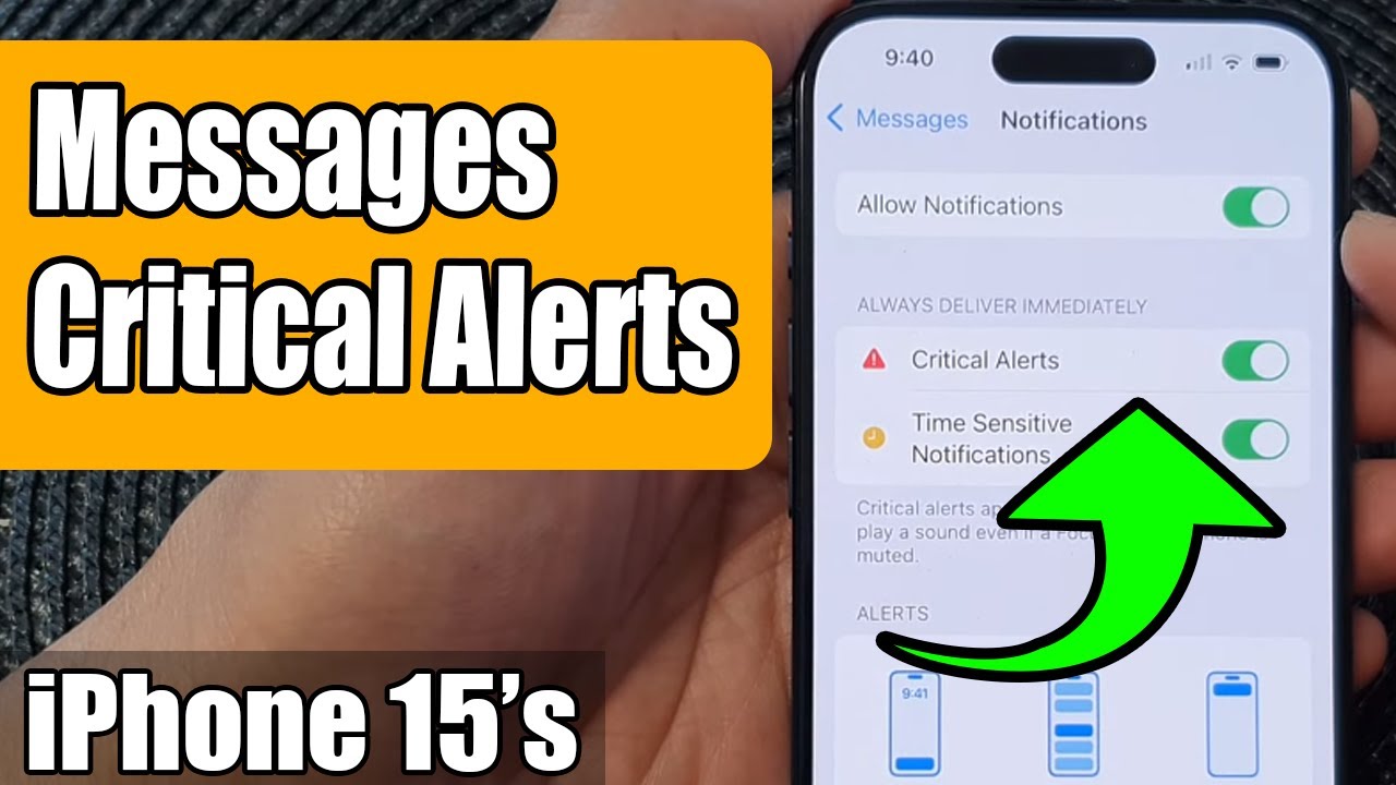 iPhone 15/15 Pro Max: How to Enable/Disable Messages Critical Alert ...