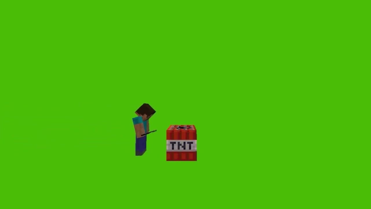 Minecraft Steve+TNT Green Screen - YouTube