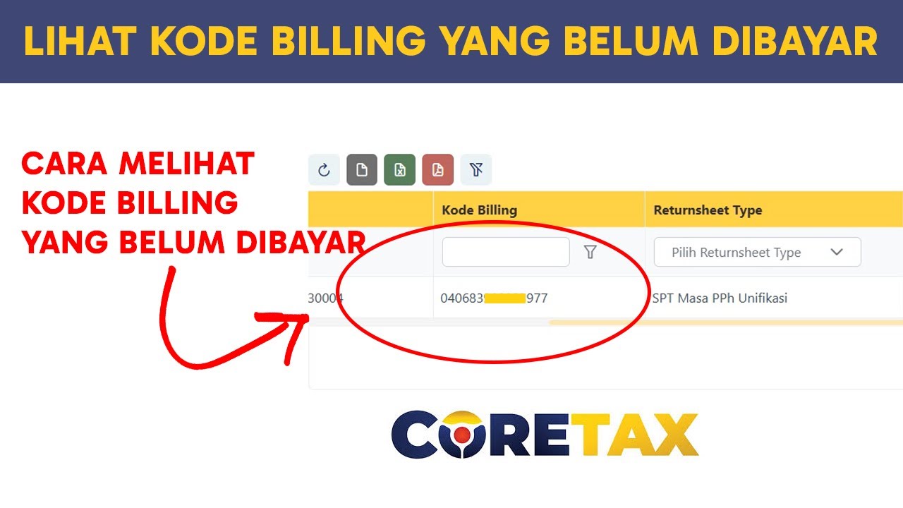Cara Melihat Kode Billing Coretax Yang Belum DiBayar - Tutorial Coretax ...