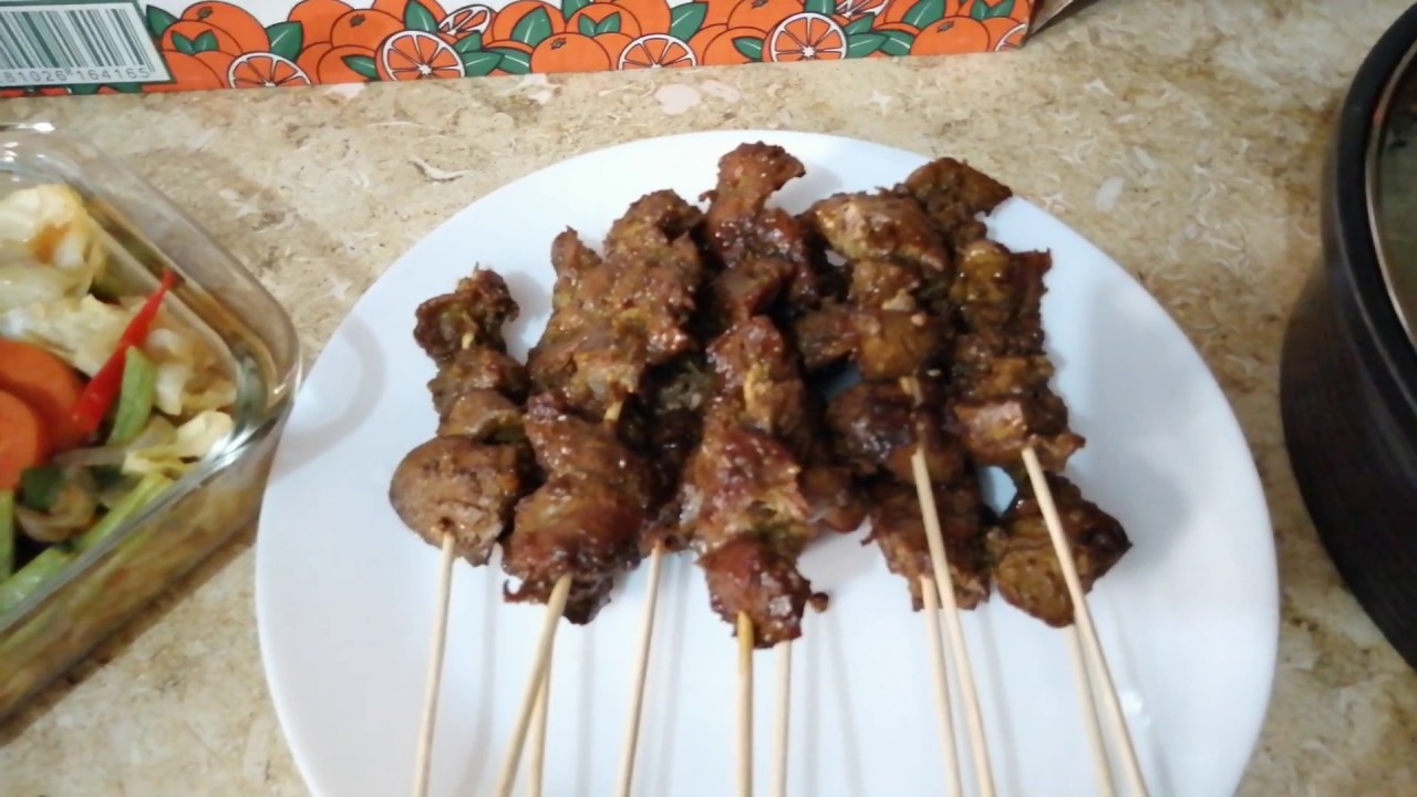 Resep memasak sate ati ampela - YouTube