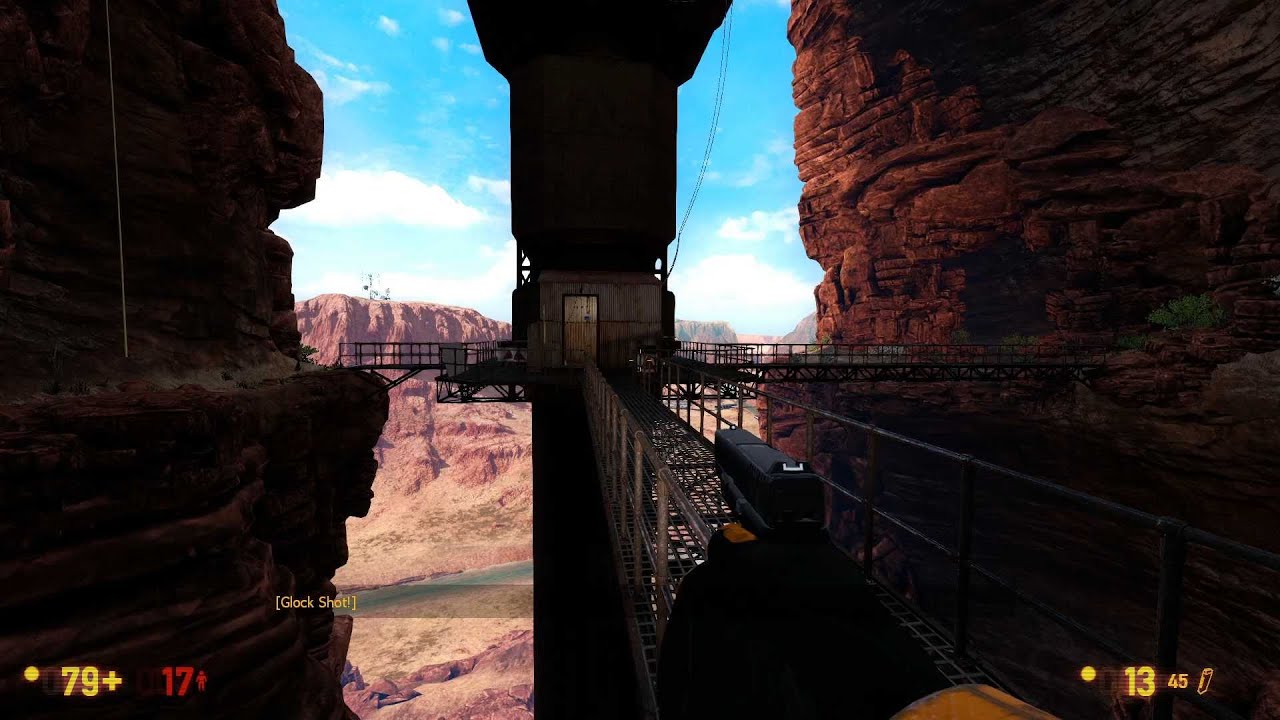 NecroPatched Caution Falling Rocks of Cliff Hanger | Black Mesa Remake ...