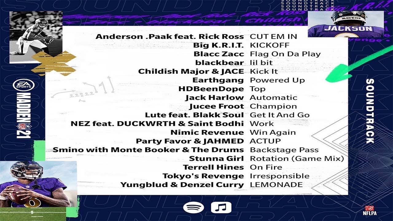 MADDEN 21 SOUNDTRACK RELEASED! BEST SOUNDTRACK YET? | MADDEN 21 ...