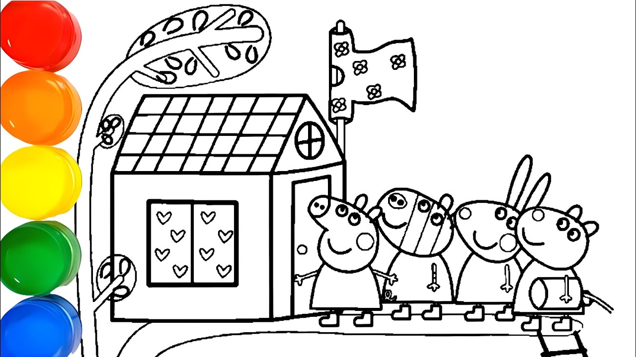 Drawing and Coloring Peppa Pig | Peppa Pig | Peppa Pig Coloring | Peppa ...