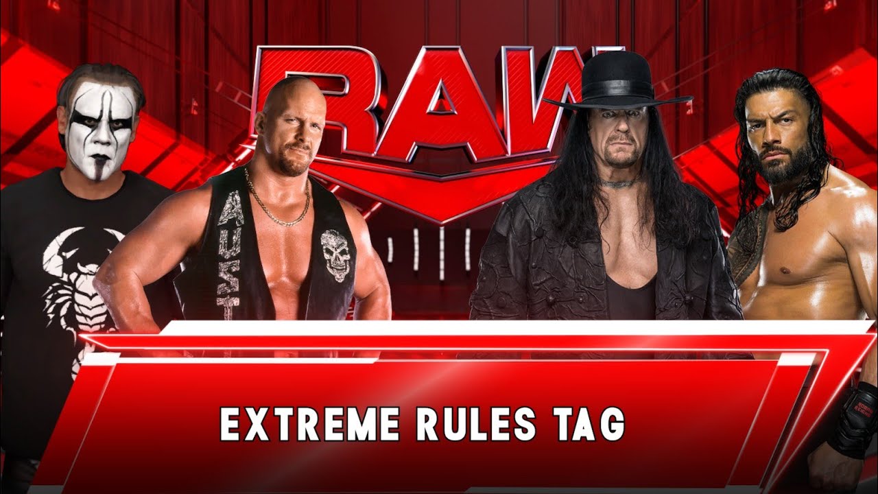 FULL MATCH - STEVE AUSTIN & STING VS UNDERTAKER & ROMAN REIGNS - YouTube