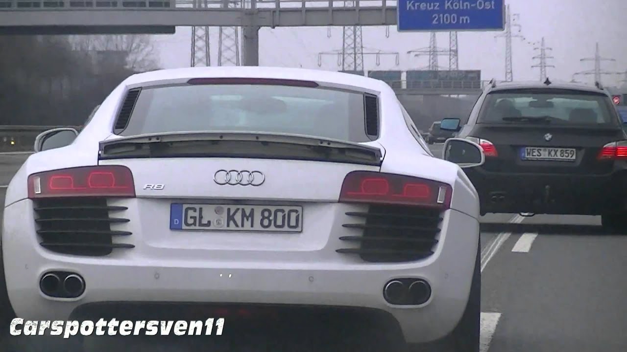 Audi R8 driving on the Autobahn [HD] - YouTube