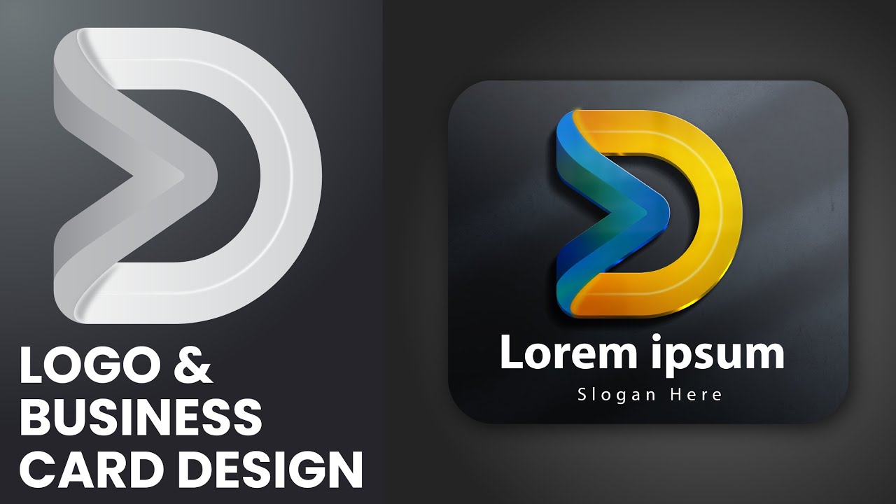 Letter D Logo Design in Illustrator | Adobe Illustrator for Beginners ...