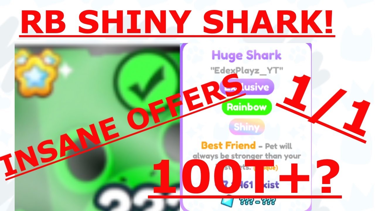 (PSX) INSANE OFFERS ON 1/1 RB SHINY SHARK - YouTube