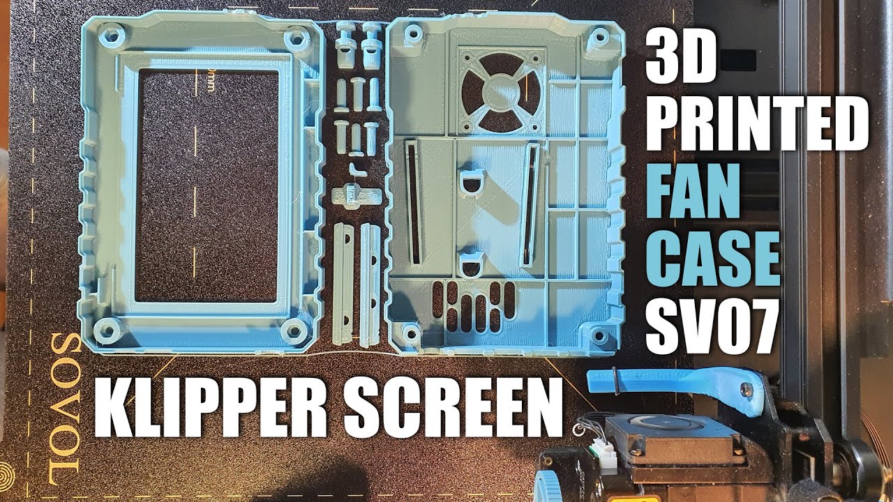 Sovol Klipper Screen Keep it cool with 3D printed fan case SV07/SV07 ...
