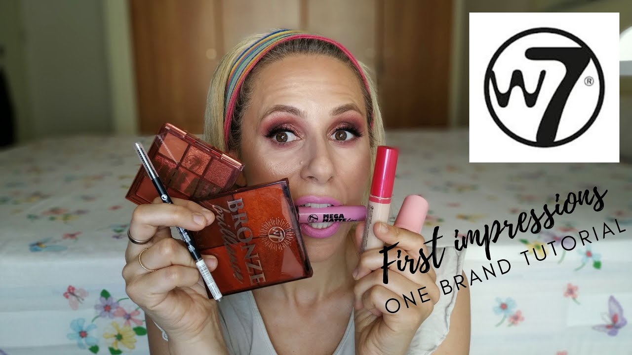 FIRST IMPRESSIONS/ W7 ONE BRAND TUTORIAL - YouTube