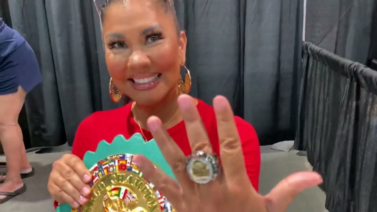 Mia St John female boxer who was inducted in hall of fame shows of her ...