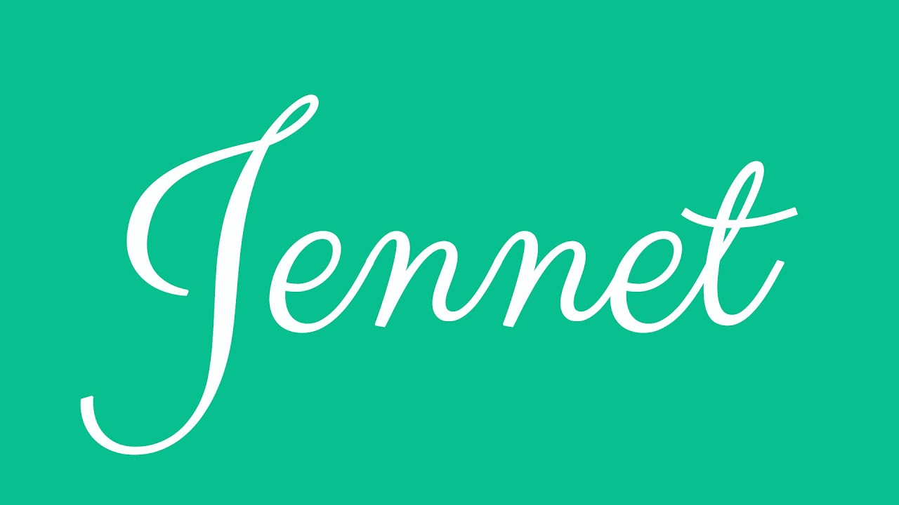 Learn how to Sign the Name Jennet Stylishly in Cursive Writing - YouTube