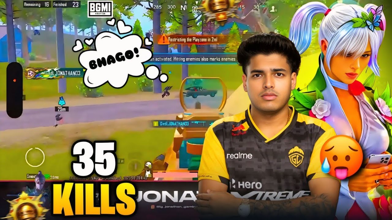 JONATHAN GAMING SOLO 35 KILLS AGGRESSIVE GAMEPLAY 😳 JONATHAN IS BACK 👑 ...