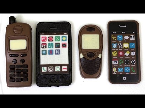 Eating Smartphones and Cellphones from Chocolate and Marzipan