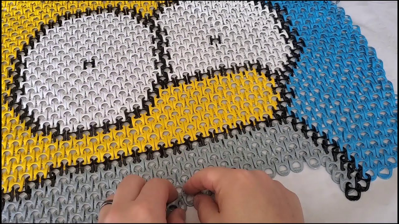 Homer Simpson made from pop tabs - YouTube