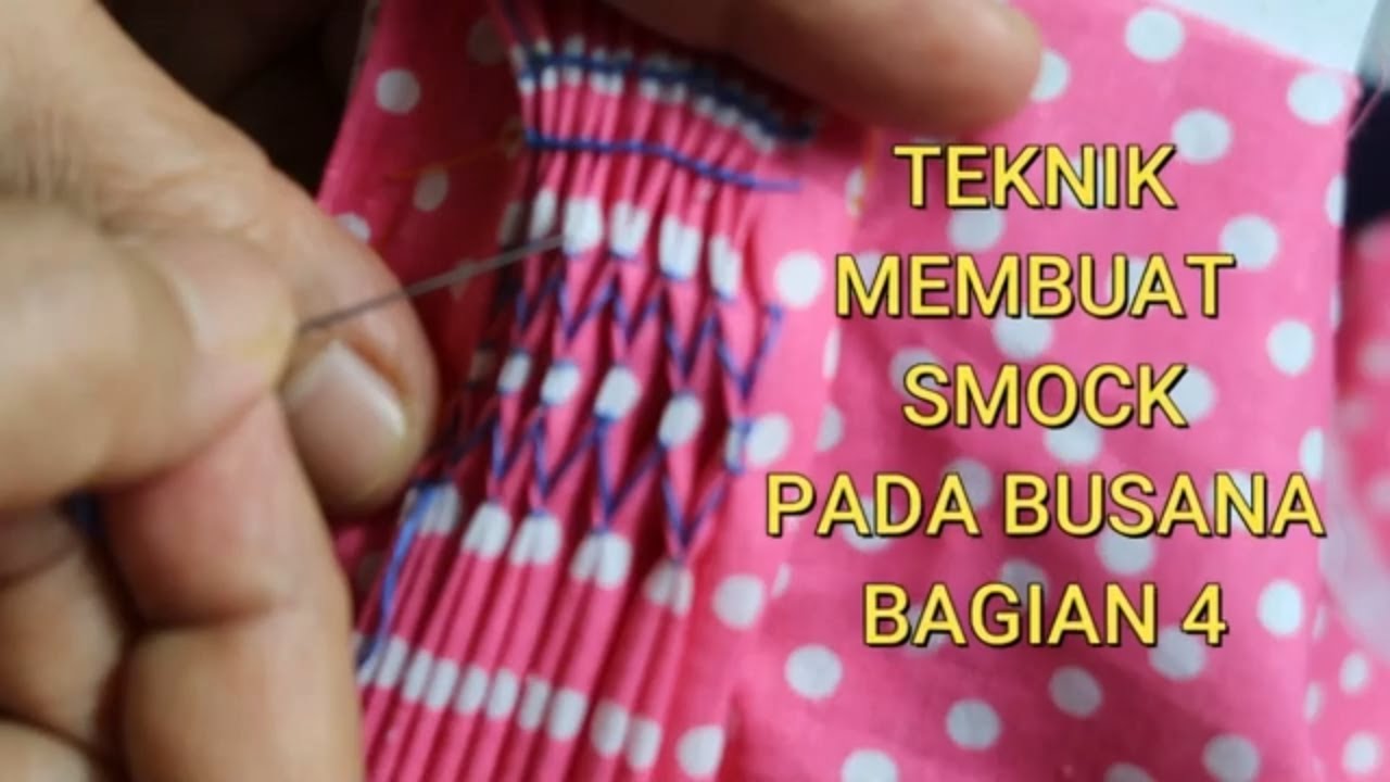 TUTORIAL MEMBUAT SMOCK (4) - YouTube
