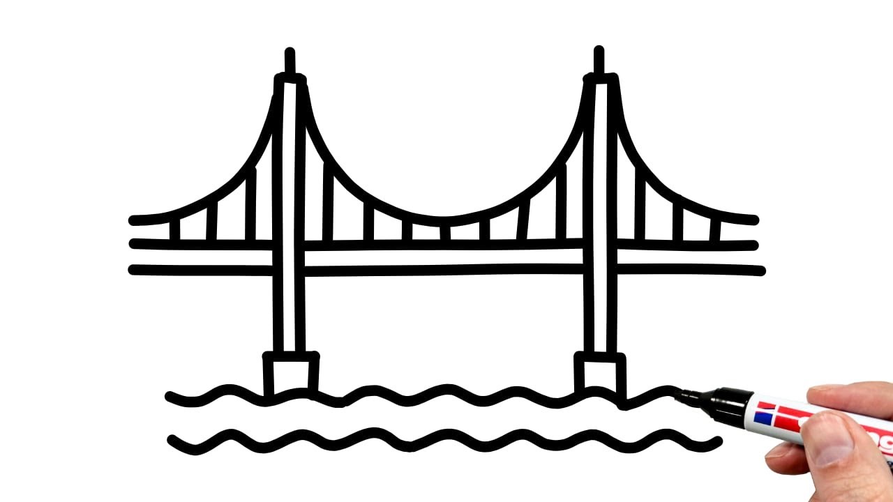 How to Draw the Golden Gate Bridge - YouTube