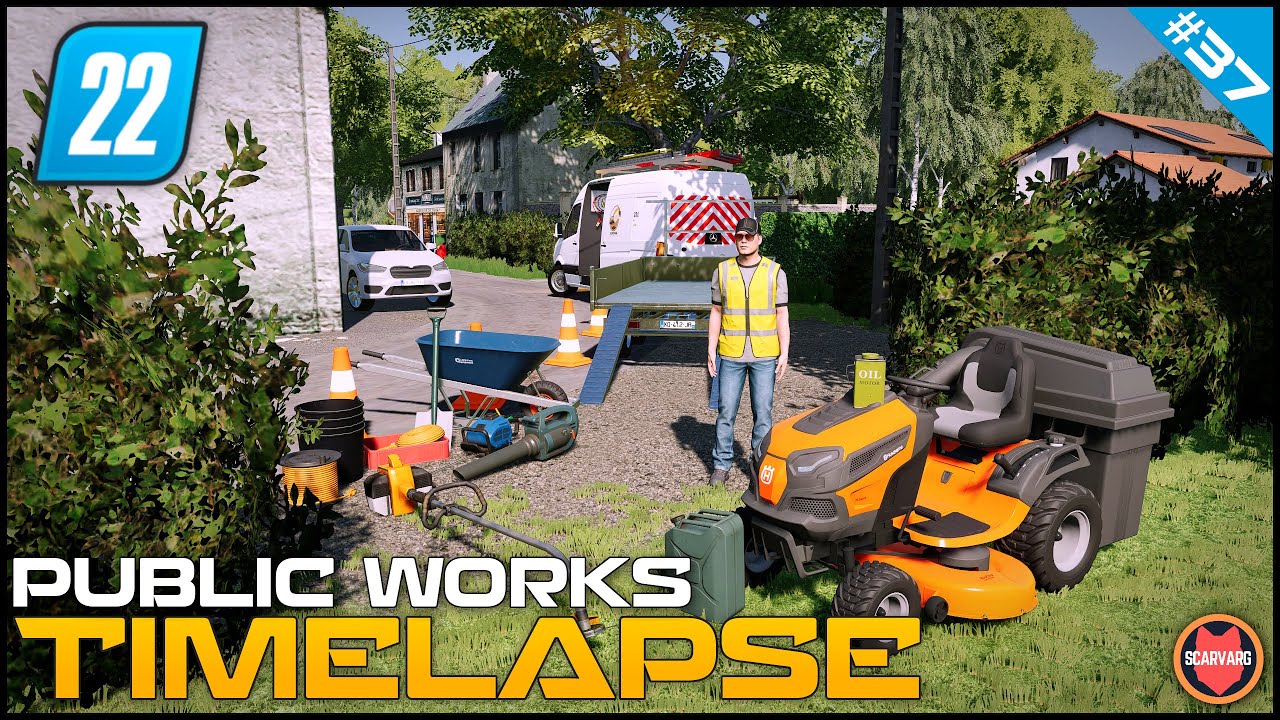 🚧 Garden Grass Care - Cutting And Trimming An Overgrown Lawn ⭐ FS22 ...