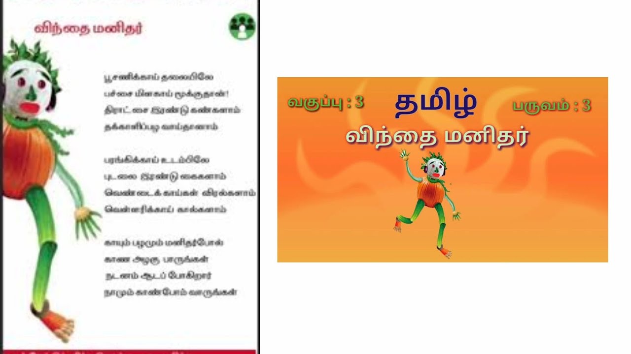 Vinthai manither(விந்தை மனிதர்)video song in tamil 2nd standard oldbook ...