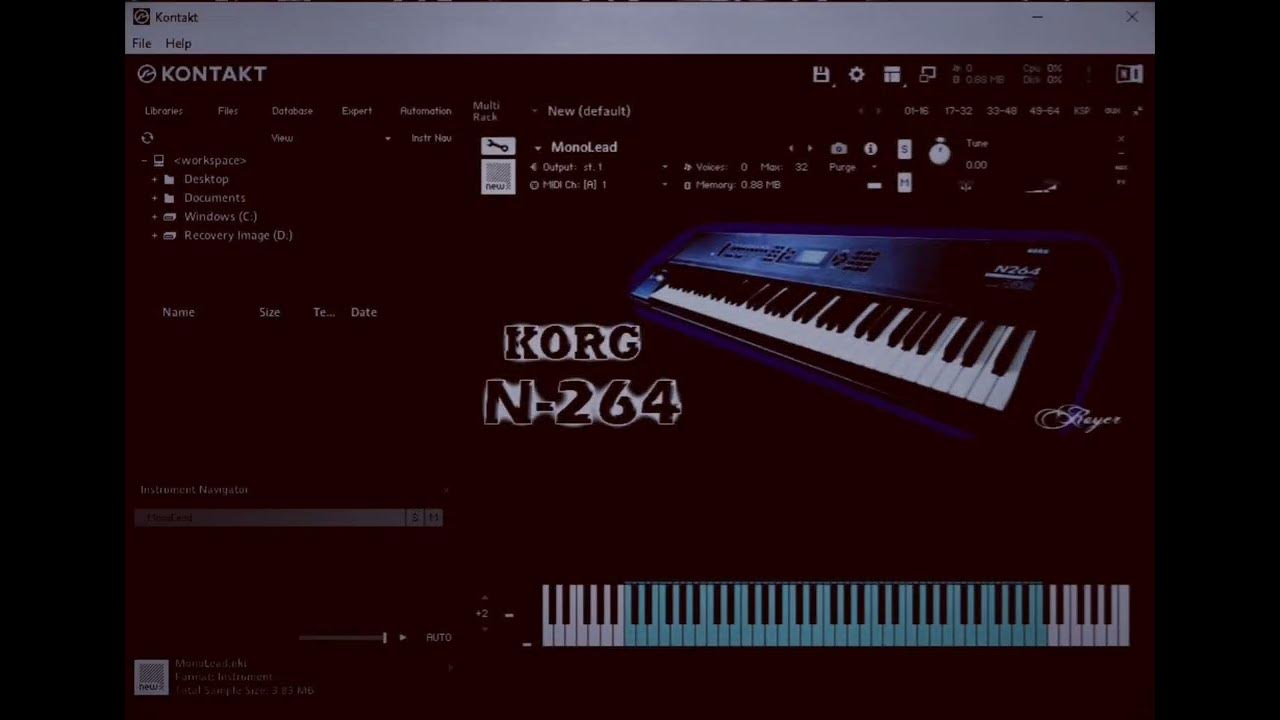 Mono Lead - korg N264 (Samples kontakt 6) - YouTube