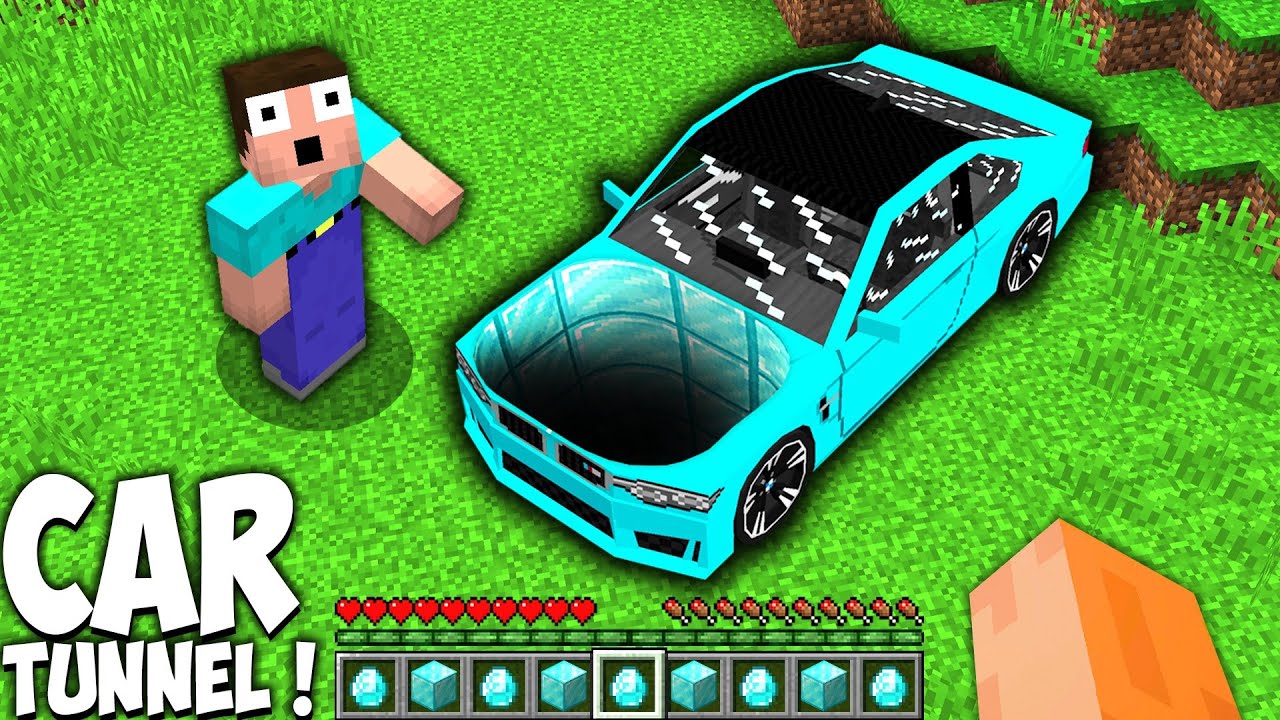What's INSIDE the SECRET TUNNELS in DIAMOND CAR in Minecraft ? NEW ...