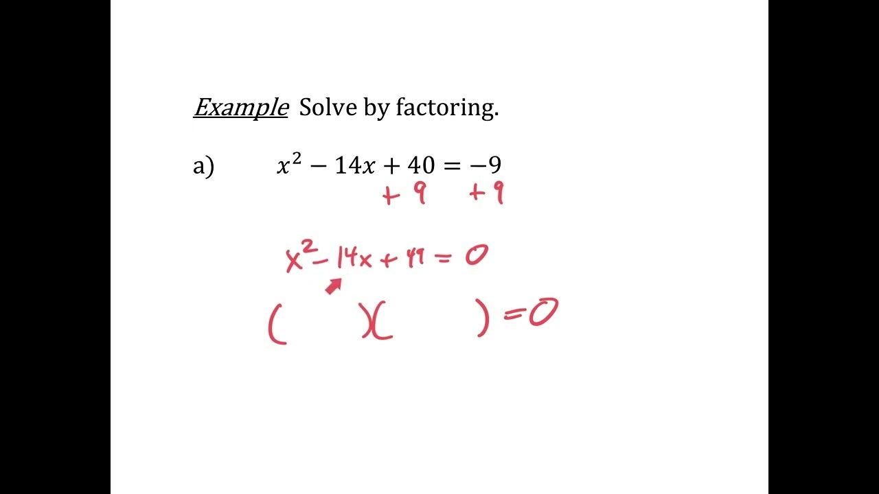 9 1 Part 2 Solving Quadratics By Factoring And The Zero Product 9-1-part-2-solving-quadratics-by-factoring-and-the-zero-product