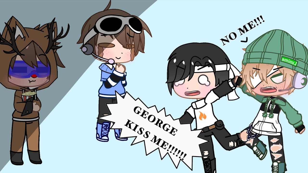 Sapnap and Dream wants George to kiss them || Inspired || Gacha club ...