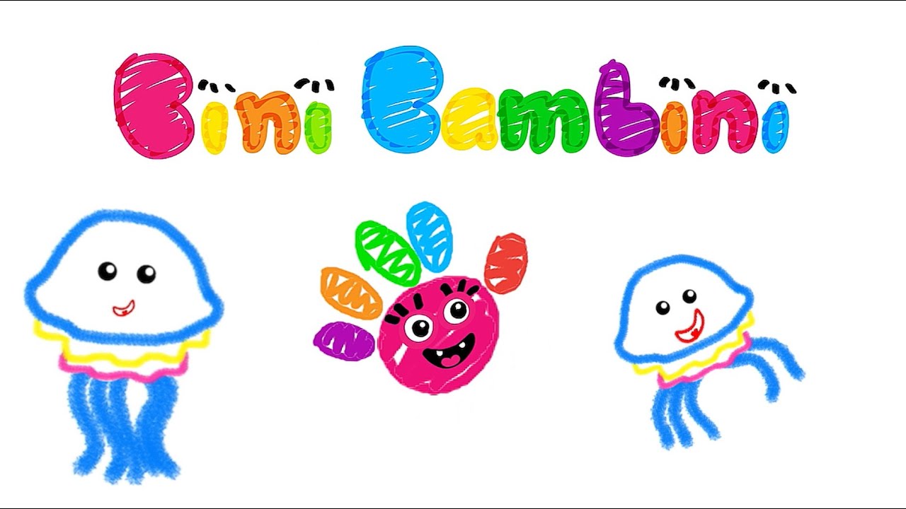 Drawing a jellyfish | Bini Bambini | Coloring - YouTube
