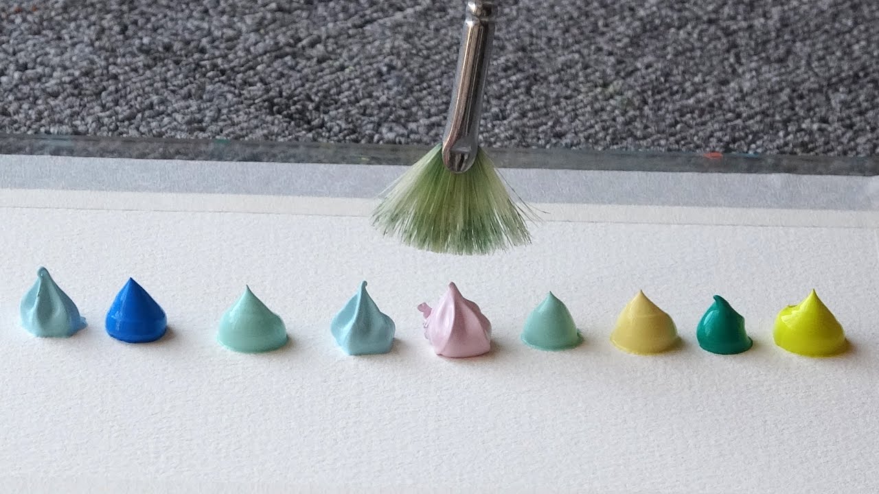 How to use these 9 small lumps of paint/paint a cloud-filled sky ...