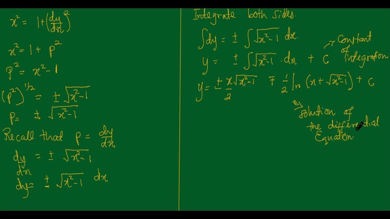 EQUATIONS OF FIRST ORDER AND HIGHER DEGREE: Equations solvable for "p ...