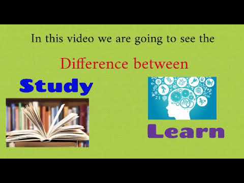 Difference between Studying and Learning - YouTube
