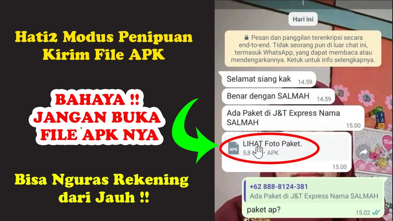 MODUS PENIPUAN APK FOTO PAKET | Bisa Nguras Rekening dari Jauh !! - YouTube